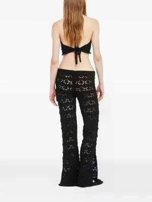 Alanui Crochet Halterneck Top - Black