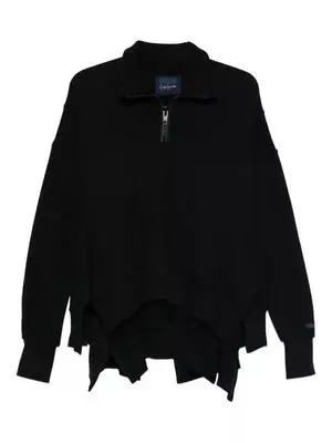 Yohji Yamamoto Half-zip Asymmetric Sweatshirt