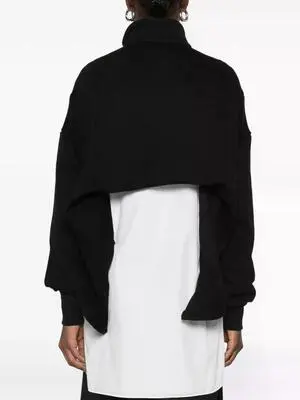 Yohji Yamamoto Half-zip Asymmetric Sweatshirt