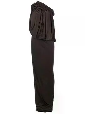 Rick Owens Asymmetric Sleeve Maxi Dress