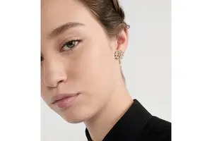 Dior Fleur De Glace Asymmetrical Earrings