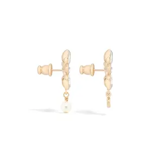 Dior Fleur De Glace Asymmetrical Earrings