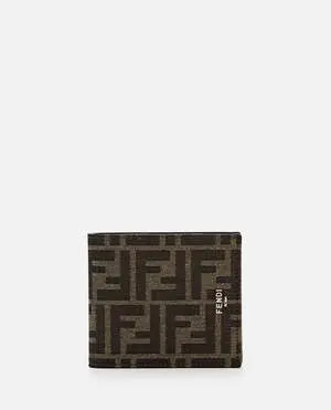 Fendi Bi-fold Jacquard Wallet - Brown