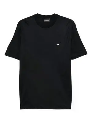 Emporio Armani Logo-print Crew-neck T-shirt - Black
