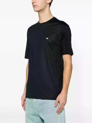 Emporio Armani Logo-print Crew-neck T-shirt - Black