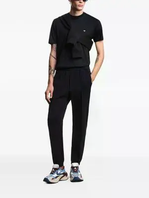 Emporio Armani Logo-print Crew-neck T-shirt - Black