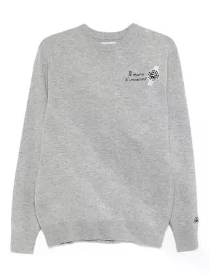 MC2 SAINT BARTH Embroidered Crew-neck Sweater - Grey