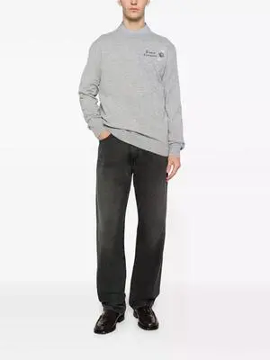 MC2 SAINT BARTH Embroidered Crew-neck Sweater - Grey