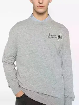 MC2 SAINT BARTH Embroidered Crew-neck Sweater - Grey