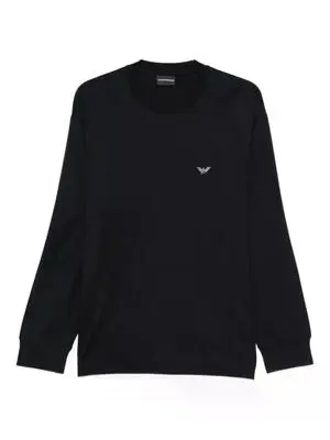 Emporio Armani Logo-patch Sweatshirt - Blue