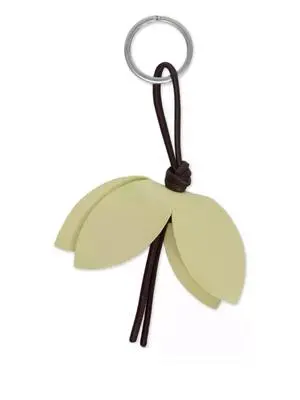 JIL SANDER Petal-detail Keyring - Yellow