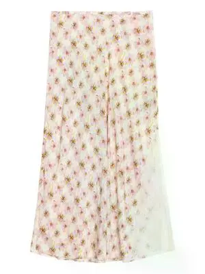 Zadig&Voltaire Jayla Floral-print Midi Skirt - Neutrals