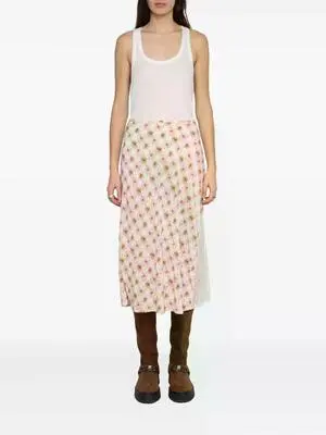 Zadig&Voltaire Jayla Floral-print Midi Skirt - Neutrals