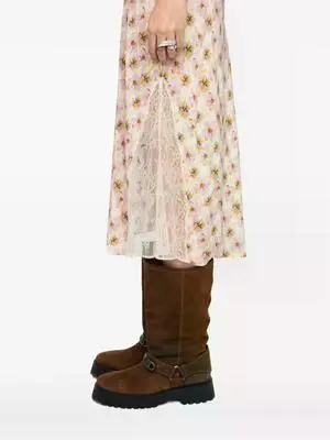 Zadig&Voltaire Jayla Floral-print Midi Skirt - Neutrals