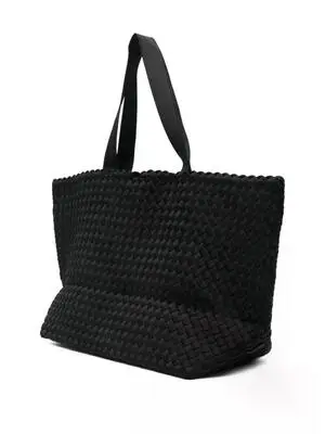 NAGHEDI Large Como Woven Tote Bag - Black