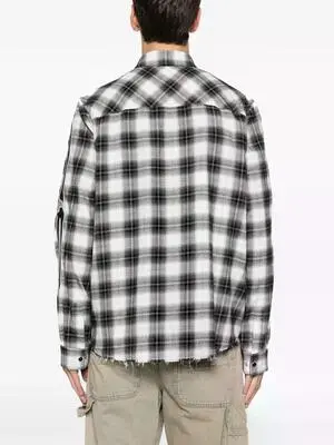 Amiri Bones-appliqué Plaid Shirt