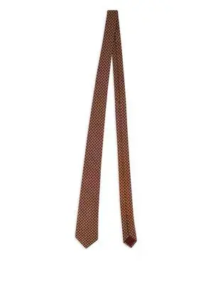 Gucci Circles-jacquard Silk Tie - Red