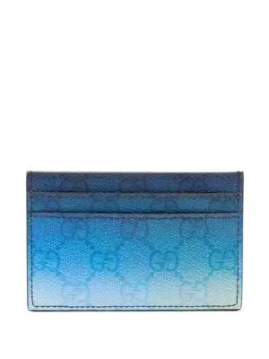 Gucci Ombré-finish Gg Cardholder - Blue