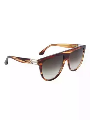 Victoria Beckham Striped Rectangle Sunglasses