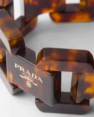 Prada Tortoiseshell Resin Link Bracelet