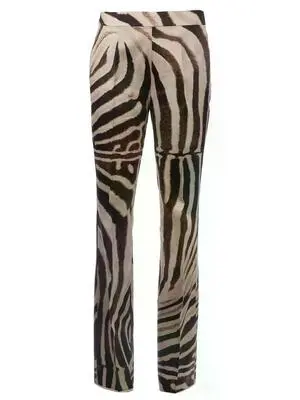 Giambattista Valli Zebra Print Flared Trousers