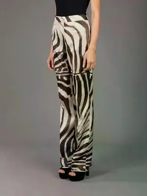 Giambattista Valli Zebra Print Flared Trousers