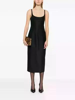 Khaite Lotte Midi Dress - Black