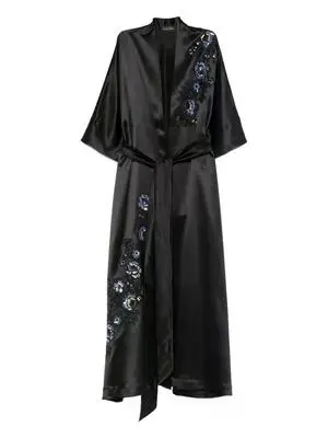 Carine Gilson Embroidered Robe - Black