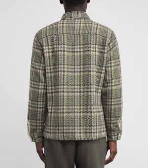 WAX LONDON Wool-blend Check Whiting Overshirt