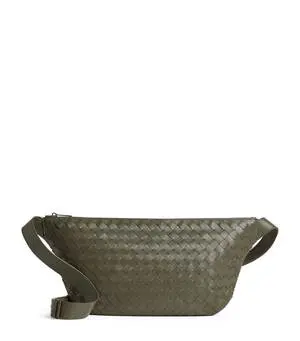 Bottega Veneta Leather Intrecciato Cross-body Bag - Green