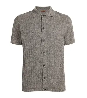 Barena Venezia Linen-cotton Knit Short-sleeve Shirt