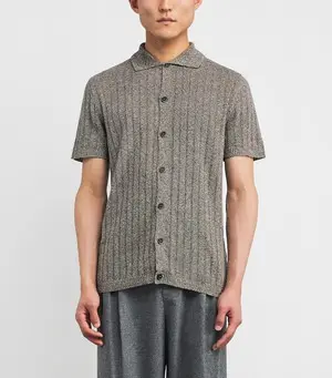 Barena Venezia Linen-cotton Knit Short-sleeve Shirt
