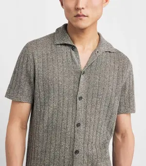 Barena Venezia Linen-cotton Knit Short-sleeve Shirt