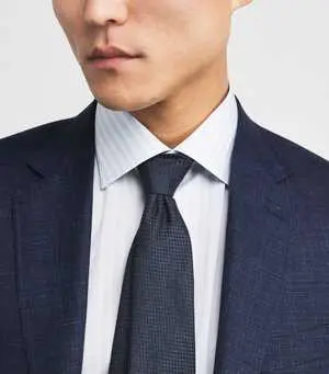 Canali Silk-linen Jacquard Neck Tie
