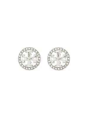 Tory Burch Icon Stud Earrings - Silver