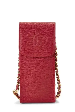 Chanel Caviar Phone Holder - Red