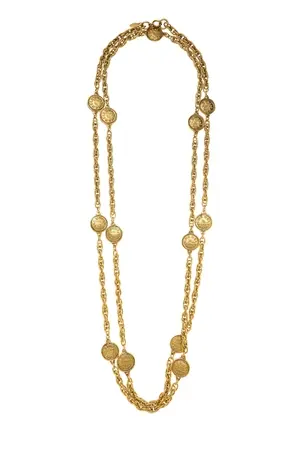 Chanel Cambon Coin Long Necklace - Gold