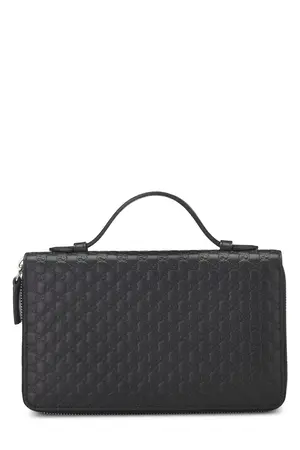 Gucci Microssima Zip Around Organizer - Black