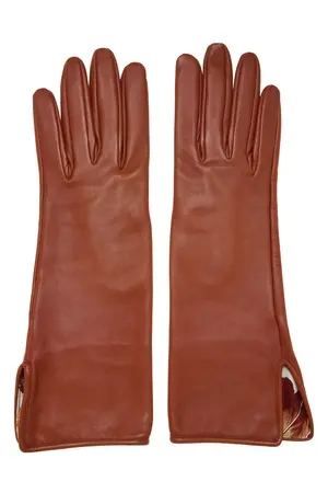 Hermès Lambskin Leather Gloves - Orange