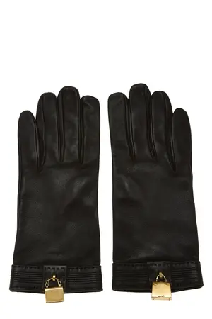 Hermès Leather Gloves - Black