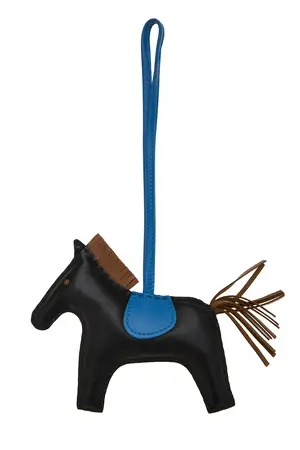 Hermès Multicolor Milo Leather Rodeo Bag Charm MM Black