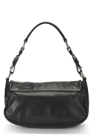 Prada Calfskin Double Pocket Shoulder Bag