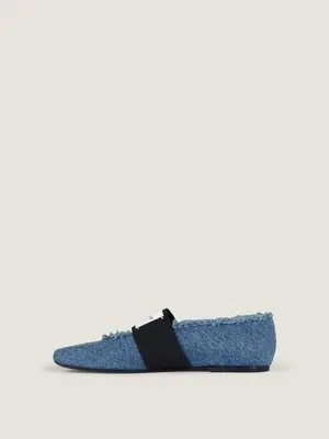 Givenchy Sliced Square Denim Ballerinas