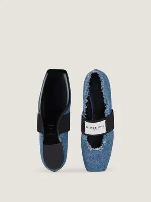 Givenchy Sliced Square Denim Ballerinas