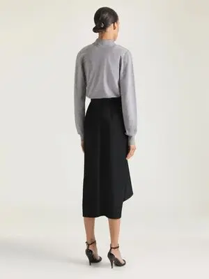 Givenchy Draped Merino Wool Sweater - Light Grey