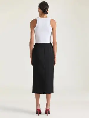 Givenchy Midi Skirt In Grain De Poudre Wool