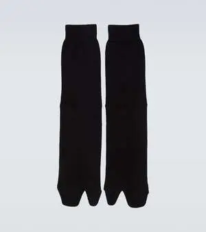 MAISON MARGIELA Tabi Cotton-blend Socks - Black