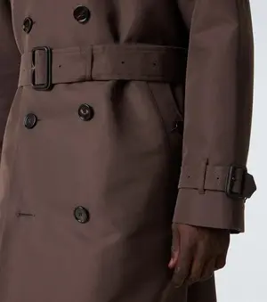 Burberry Check Silk And Cotton Trench Coat