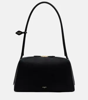 Alaïa Le Bouledogue Medium Suede Shoulder Bag - Black