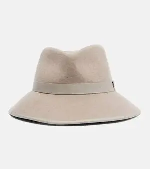 Max Mara Locusta Wool Felt Fedora Hat - Grey